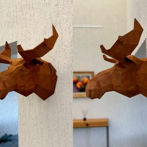 Moose Head in DXF and PDF Format for Assembly From Sheet Metal ...
