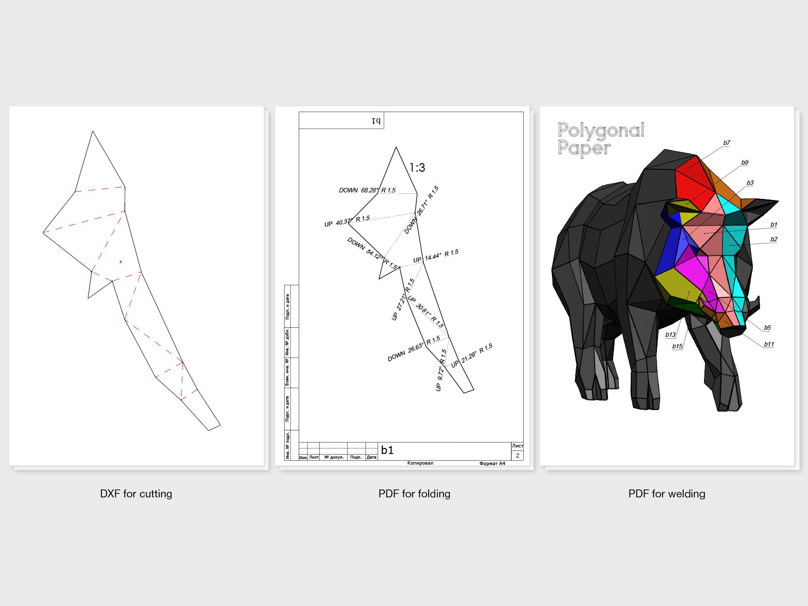 Boar: DIY Metal Sculpture. DXF File for Laser Cutting and Welding From ...