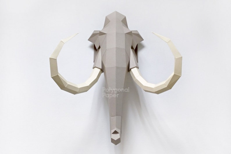 Mammoth Head: Digital Files for Papercraft. Printable PDF - Etsy