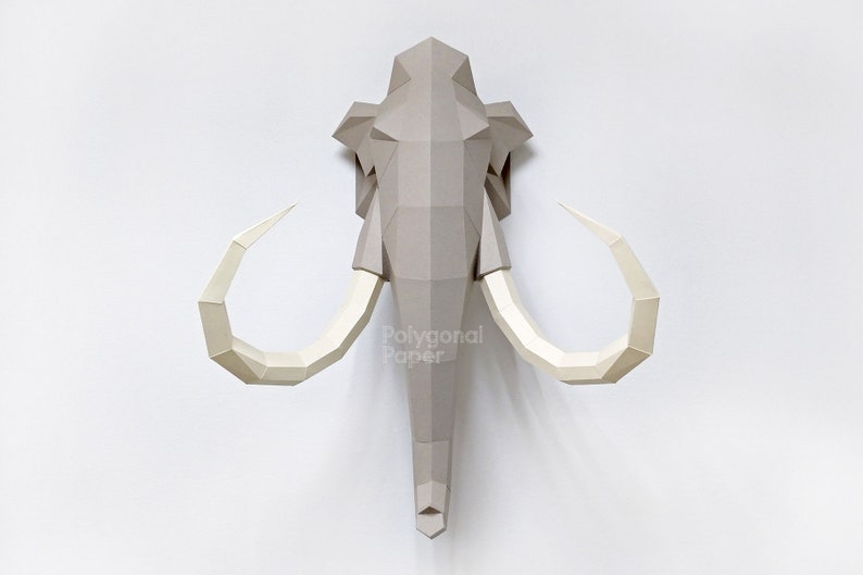 Mammoth Head: Digital Files for Papercraft. Printable PDF - Etsy