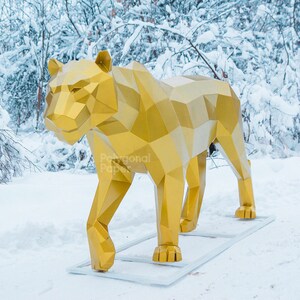 Tiger in DXF Format for Assembly From Metal. Template for Geometric ...