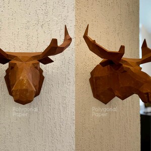 Moose Head in DXF and PDF Format for Assembly From Sheet Metal ...