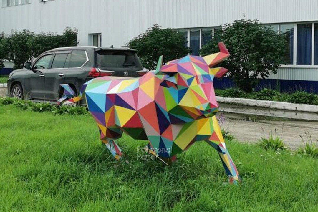 Running Bull in DXF Format for Assembly from Sheet Metal. Template for ...