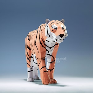 Tiger: Digital Files for Papercraft. Printable PDF Template, DXF ...