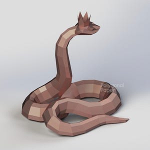 Snake in DXF Format for Assembly From Metal. Template for Geometric ...