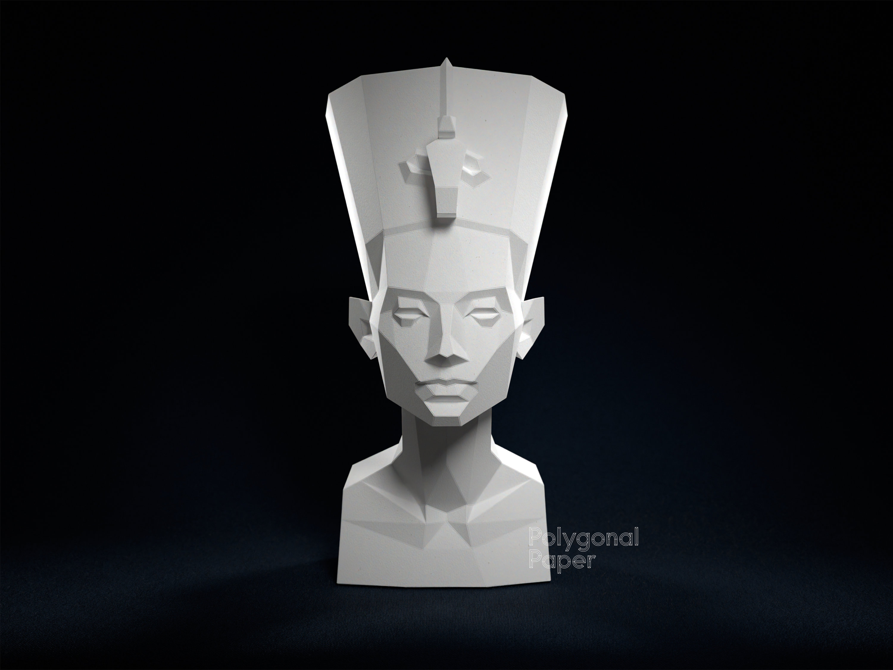 DIY Papercraft Nefertiti Bust: Printable and Cutting Machine Templates ...