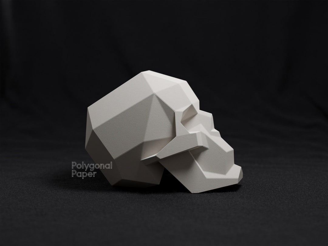 Human Skull: DIY Papercraft Sculpture. Printable PDF Template, SVG ...