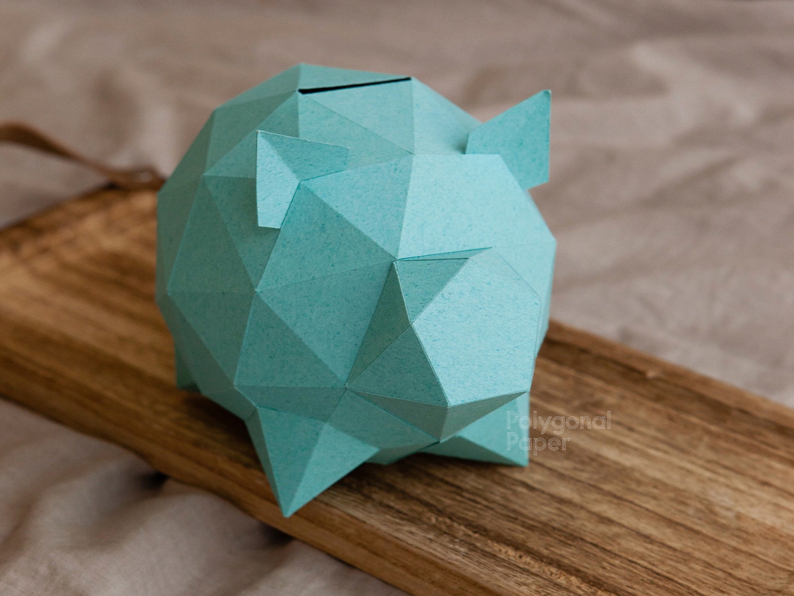 Piggy Bank: DIY Papercraft Table Sculpture. PDF for Printing and ...