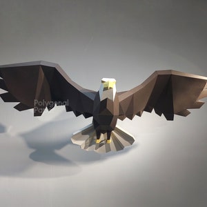 Eagle: DIY Low Poly Sculpture. PDF Template, DXF Drawings for ...