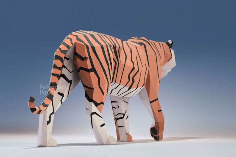 Tiger: Digital Files for Papercraft. Printable PDF Template - Etsy