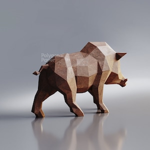 Boar. Drawings in DXF Format for Assembly Geometric Sculpture From ...