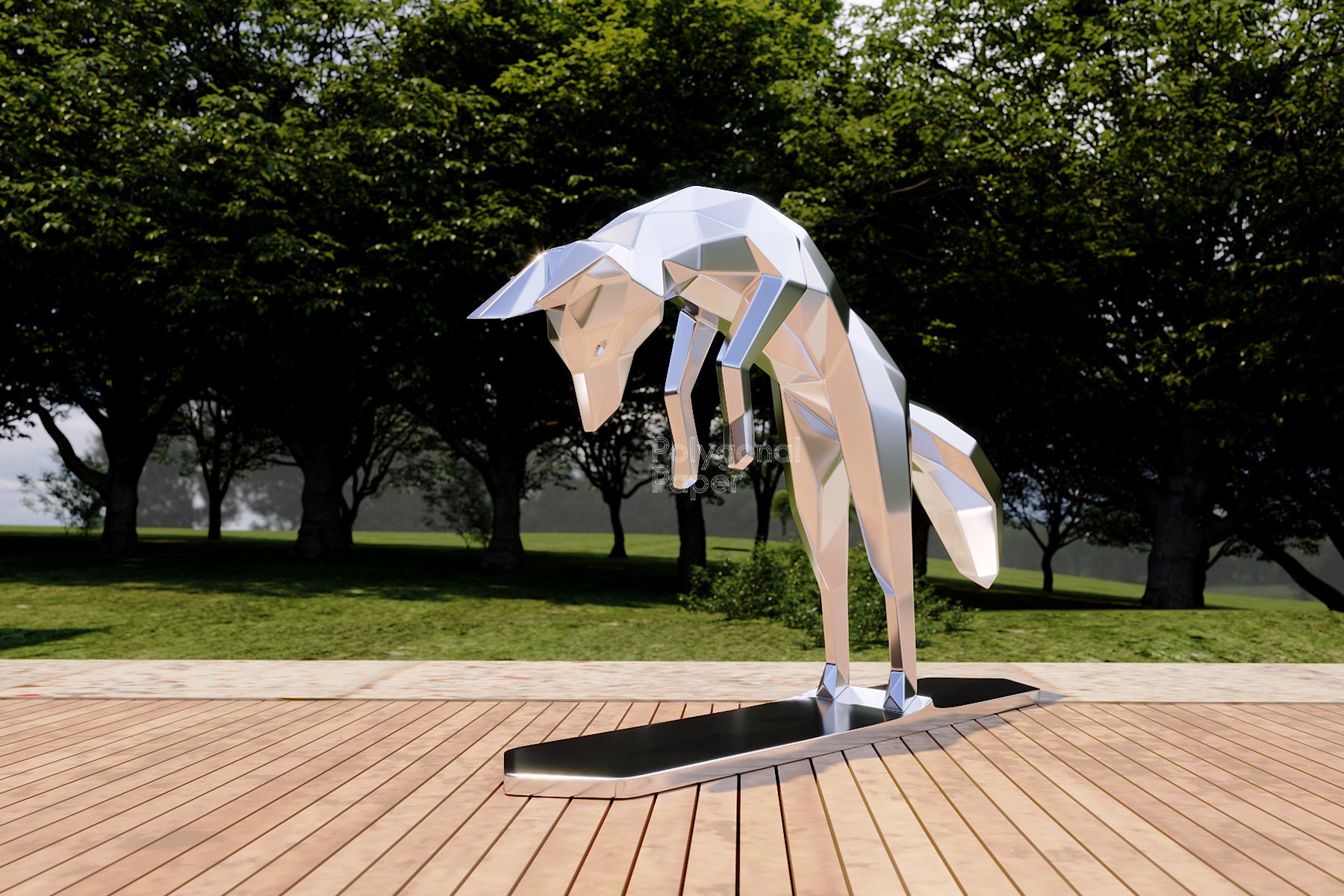 Jumping Fox in DXF Format for Assembly From Sheet Metal. - Etsy