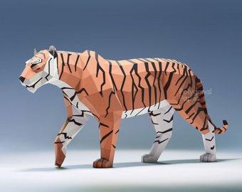 3d Origami Tiger - Etsy
