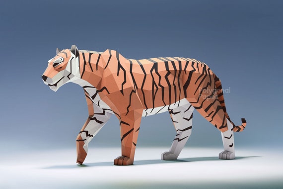 Tiger: Digital Files for Papercraft. Printable PDF Template - Etsy