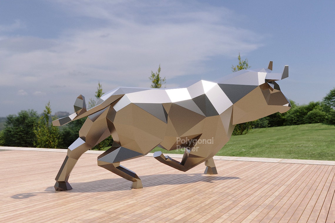 Running Bull in DXF Format for Assembly From Sheet Metal. - Etsy