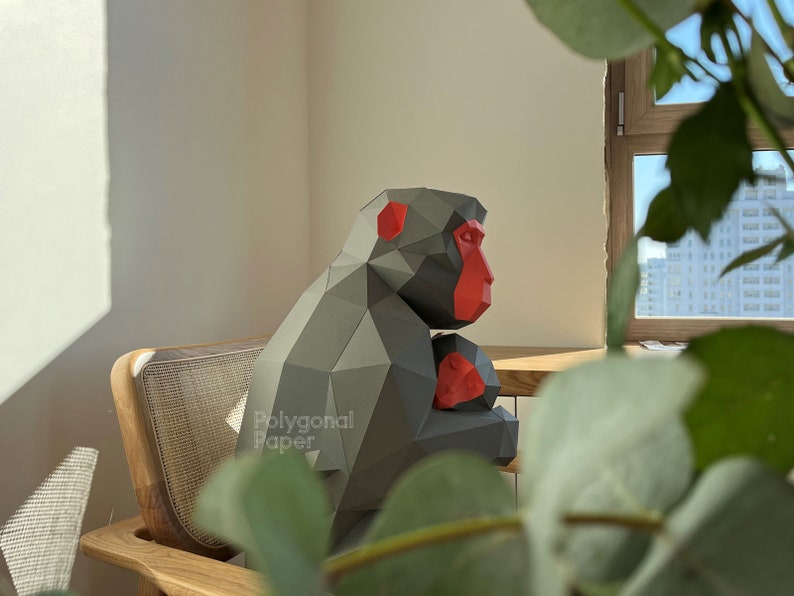 Hugging Japanese Monkeys: Digital Files for Papercraft. PDF - Etsy