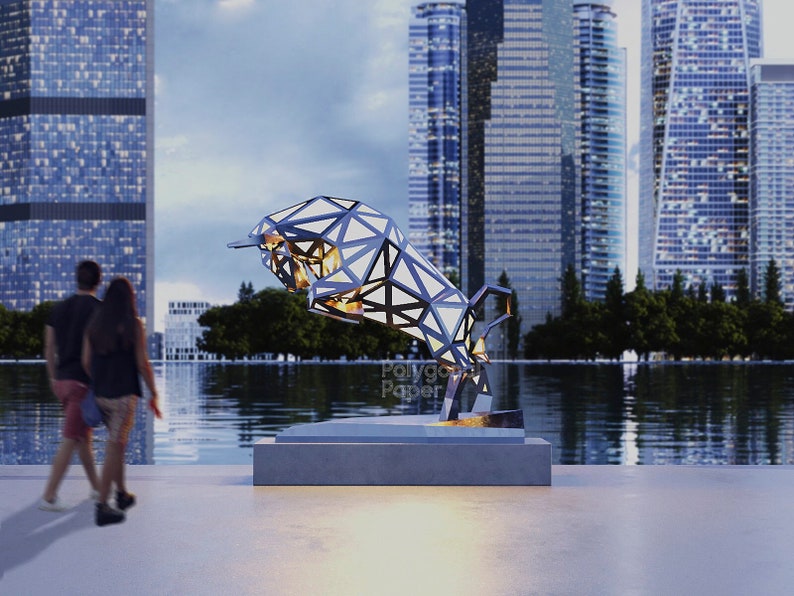 Glowing Bull in DXF Format for Assembly From Metal. Template - Etsy