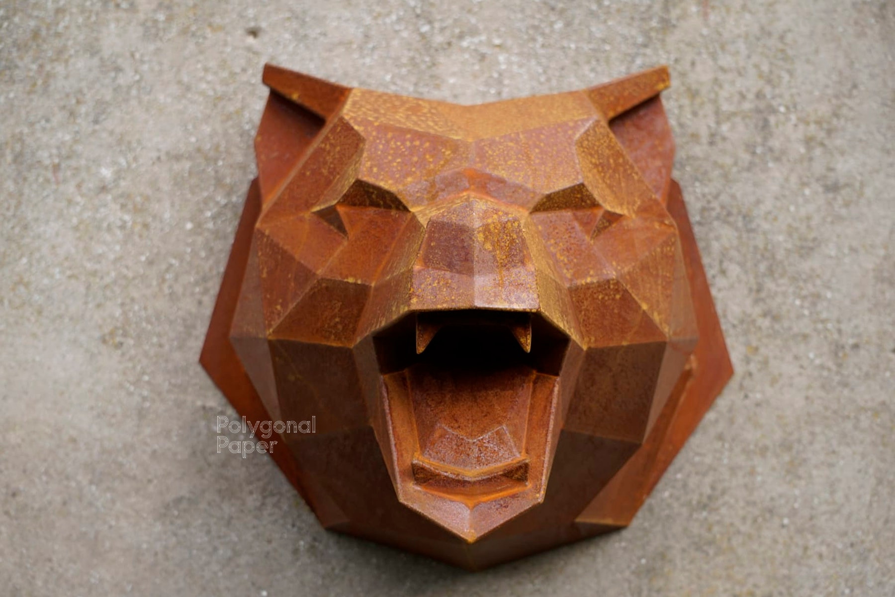 Bear Head: DIY Metal Wall Sculpture. DXF File for Assembly From Sheet ...