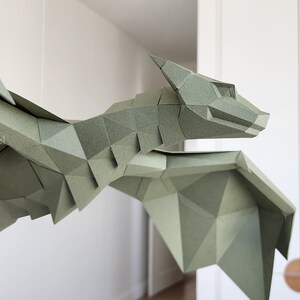Dragon: DIY Low Poly Papercraft Sculpture. Printable PDF Template, SVG ...