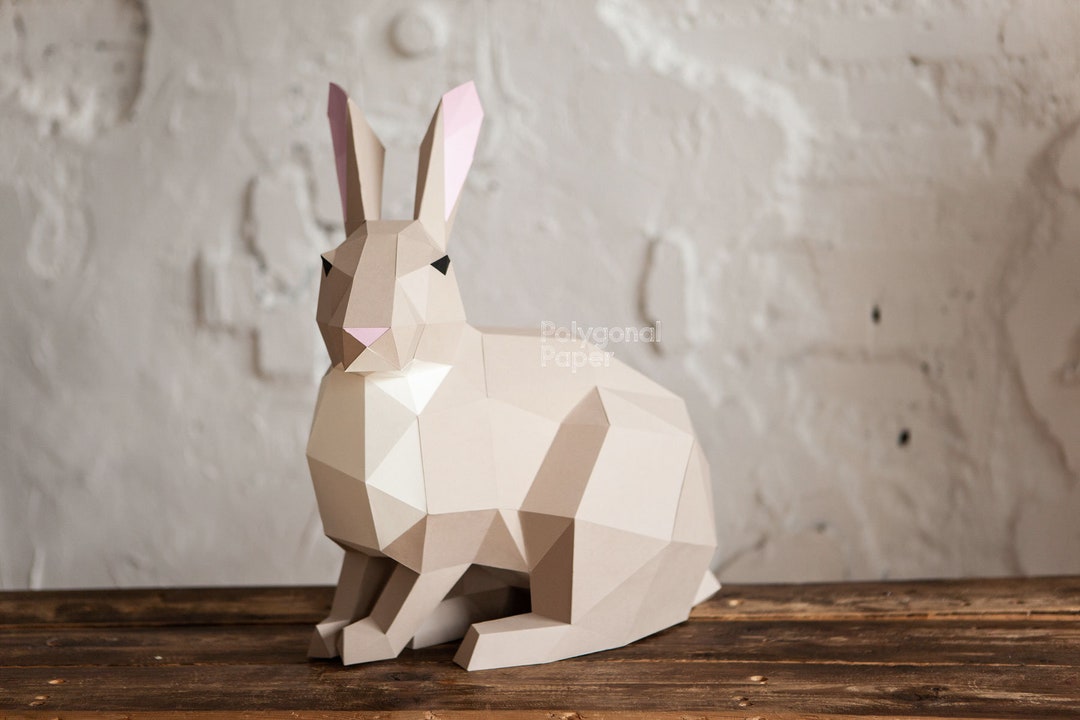 Rabbit S: Digital Files for Papercraft. Printable PDF Template, DXF ...
