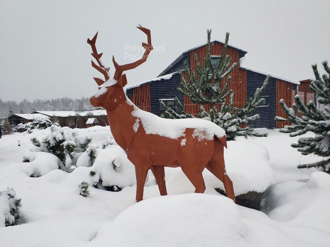 Stag: DIY Sheet Metal Deer Sculpture. DXF File for Laser Cutting - Etsy