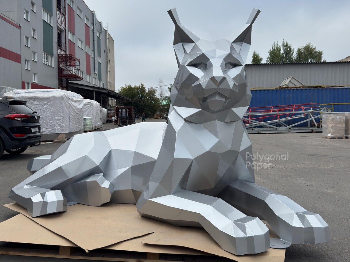 Lynx: DIY Sheet Metal Sculpture. DXF for Laser Cutting, Drawings for ...