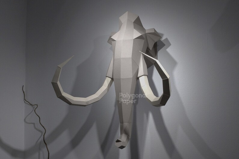 Mammoth Head: Digital Files for Papercraft. Printable PDF | Etsy