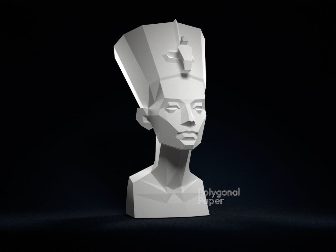 Nefertiti Bust: Digital Files for Papercraft. Printable PDF Template ...