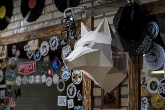 Wolf Head: Digital Files for Papercraft. Printable PDF - Etsy Canada