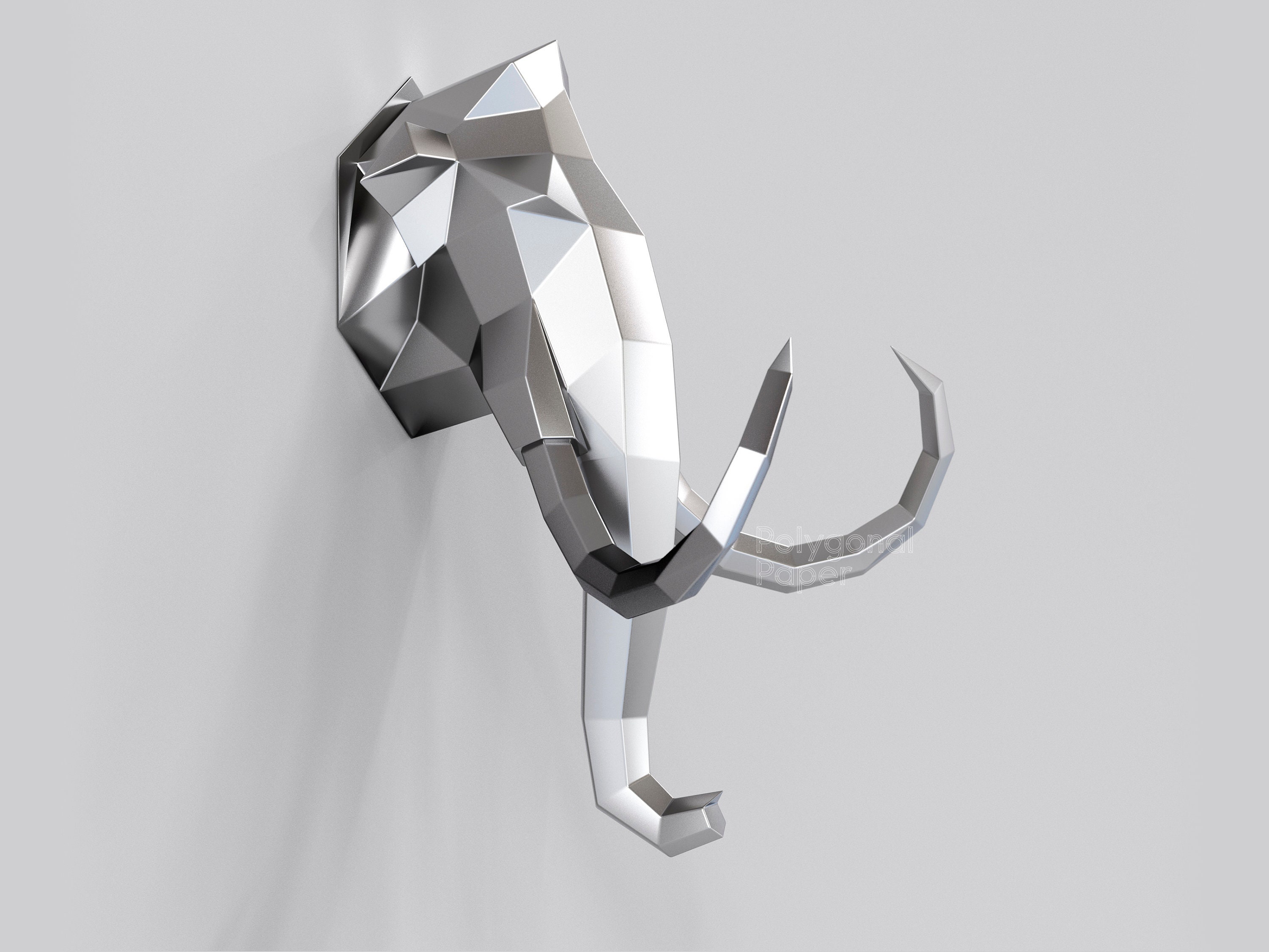 Mammoth Head in DXF Format for Assembly From Sheet Metal. - Etsy Australia