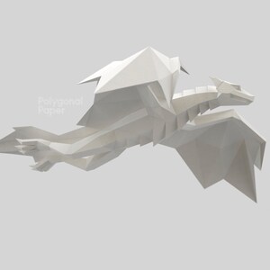 Dragon: DIY Low Poly Papercraft Sculpture. Printable PDF Template, SVG ...