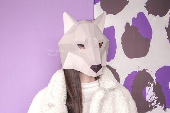Wolf Mask: Digital Files for Papercraft. Printable PDF | Etsy