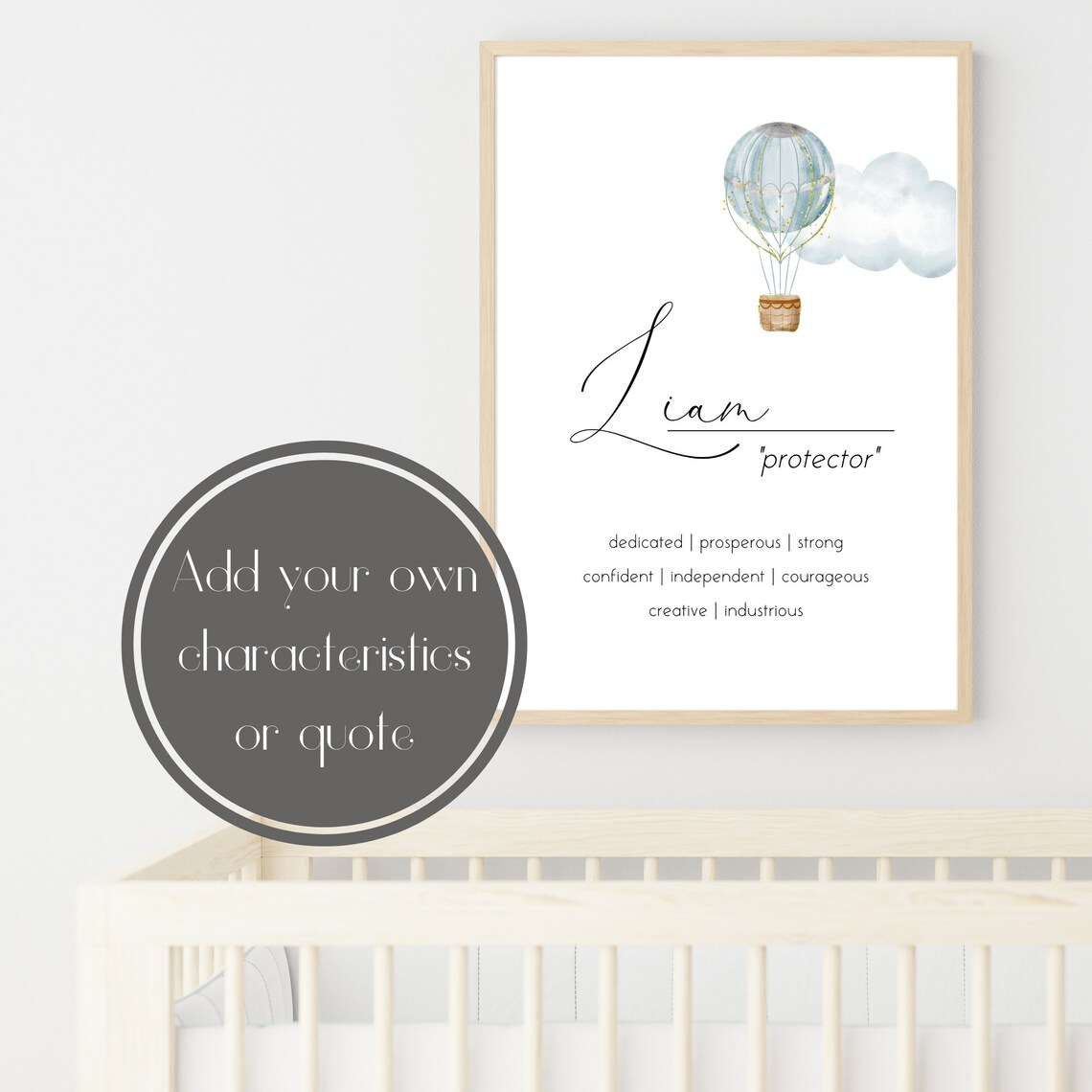 Personalised Baby Name Printable, New Born Baby Gifts, Name Meaning ...