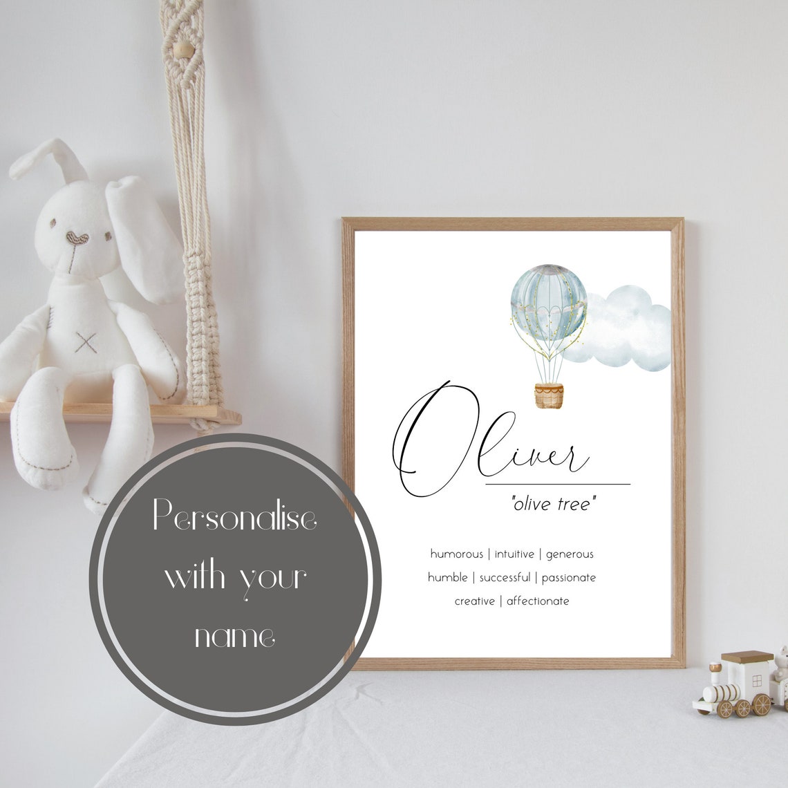 Personalised Baby Name Printable, New Born Baby Gifts, Name Meaning ...