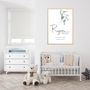 Personalised Baby Name Printable, New Born Baby Gifts, Name Meaning ...