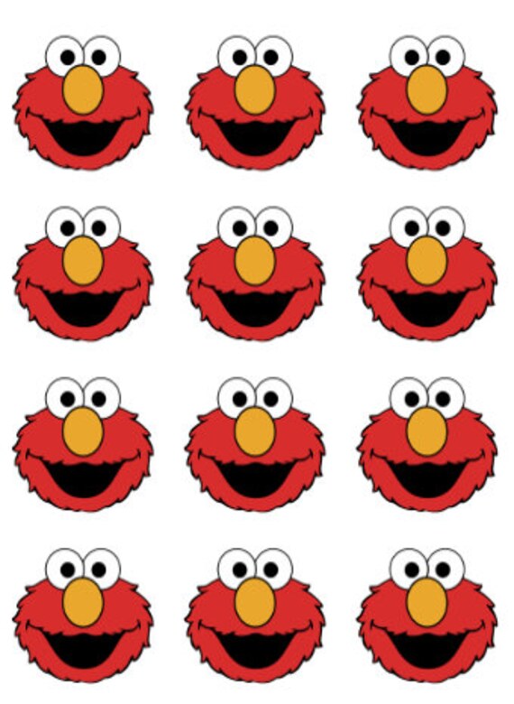 Elmo Pre Cut Edible Images - Etsy