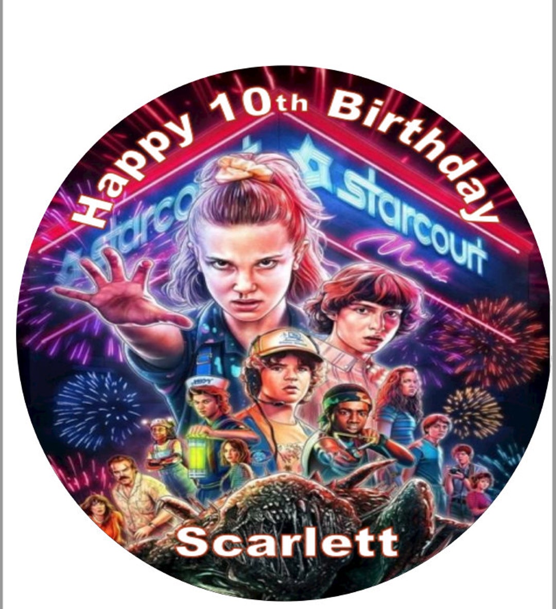 Stranger Things Cake Topper Edible Image - Etsy Australia