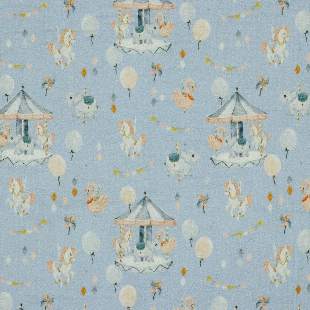 Double Gauze Digital Print Muslin Carousel H135 - Etsy