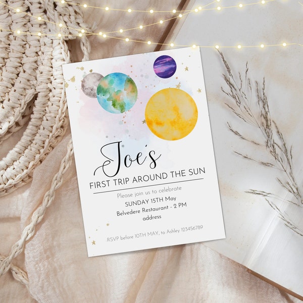 Solar System Invite - Etsy