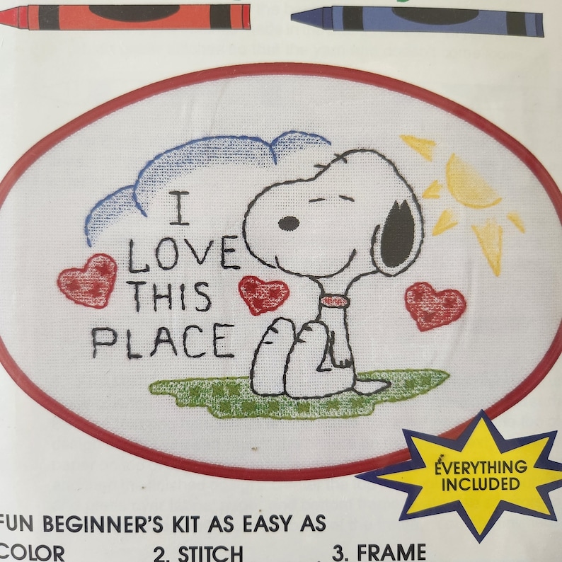 Color Stitch Kits for Kids - PEANUTS - SNOOPY - U CHOOSE Cross Stitch ...