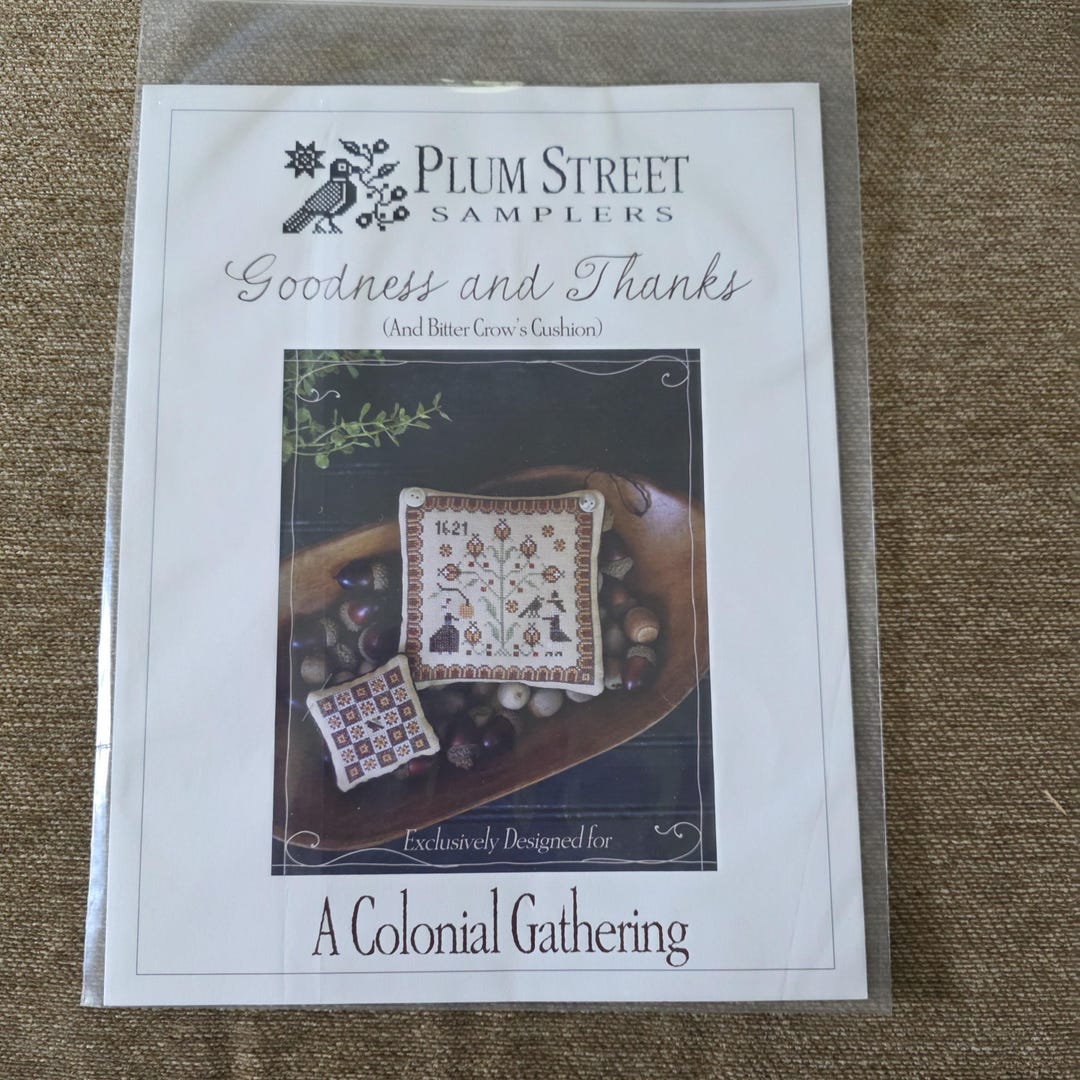 Plum Street Samplers - Goodness and Thanks - Cross Stitch Chart - Etsy