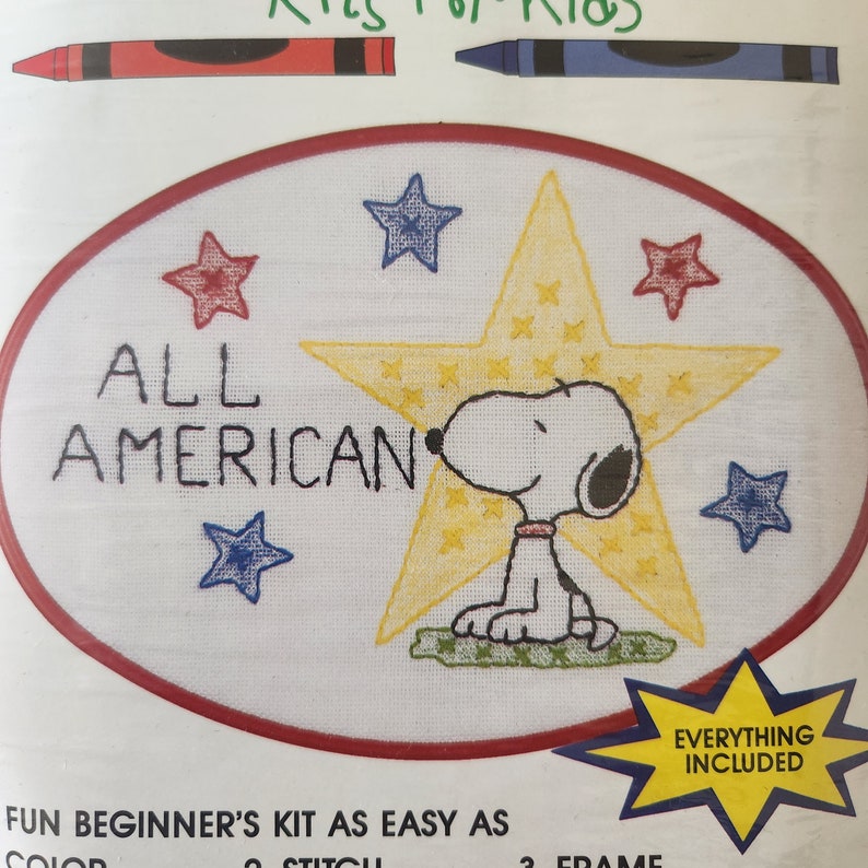 Color Stitch Kits for Kids - PEANUTS - SNOOPY - U CHOOSE Cross Stitch ...
