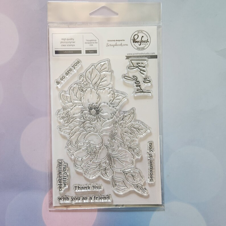 Pinkfresh Studio LIFE IS GOOD Stamp Set 7 Pieces - Etsy