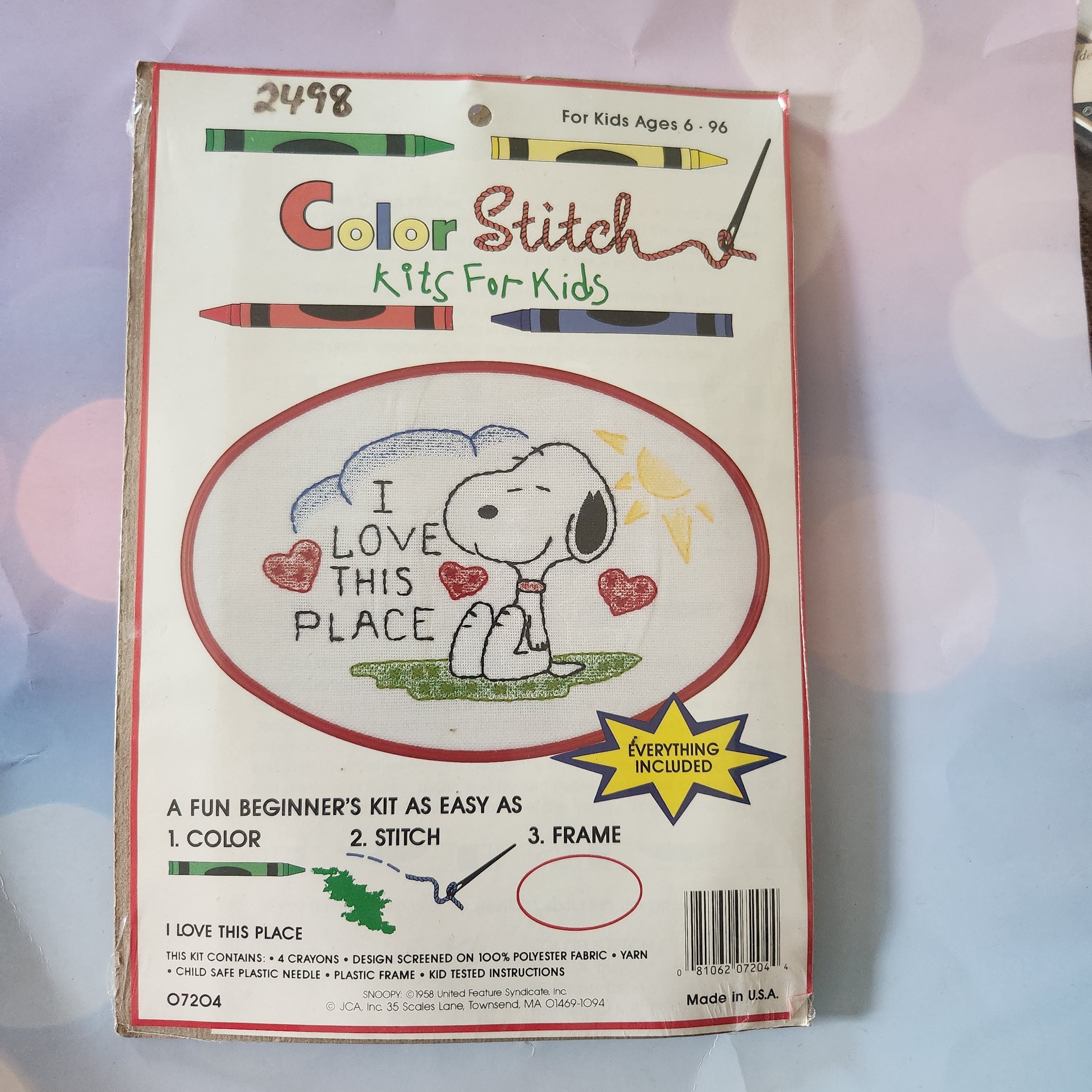 Color Stitch Kits for Kids - PEANUTS - SNOOPY - U CHOOSE Cross Stitch ...
