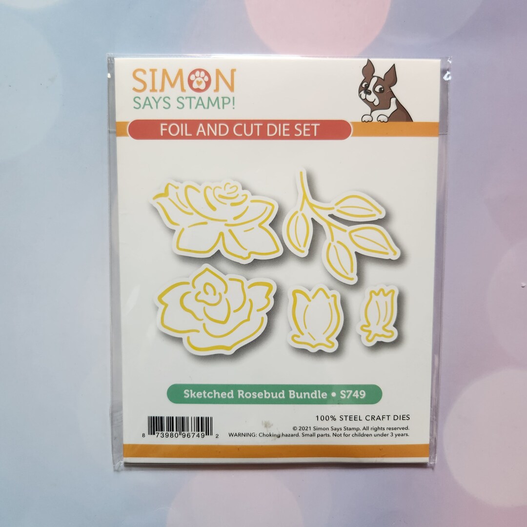 Simon Says Stamp - Foil and Cut Die Set - SKETCHED ROSEBUD BUNDLE S749 ...