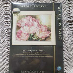 Dimensions Gold Collection Cross Stitch Kit TULIP TRIO - Etsy