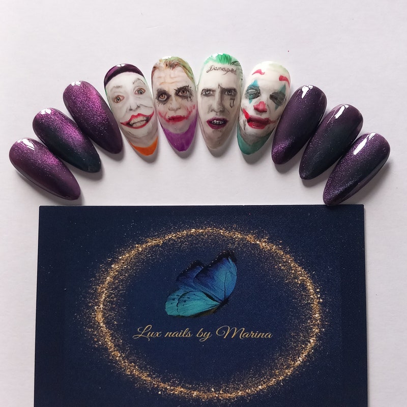 Joker Nails - Etsy