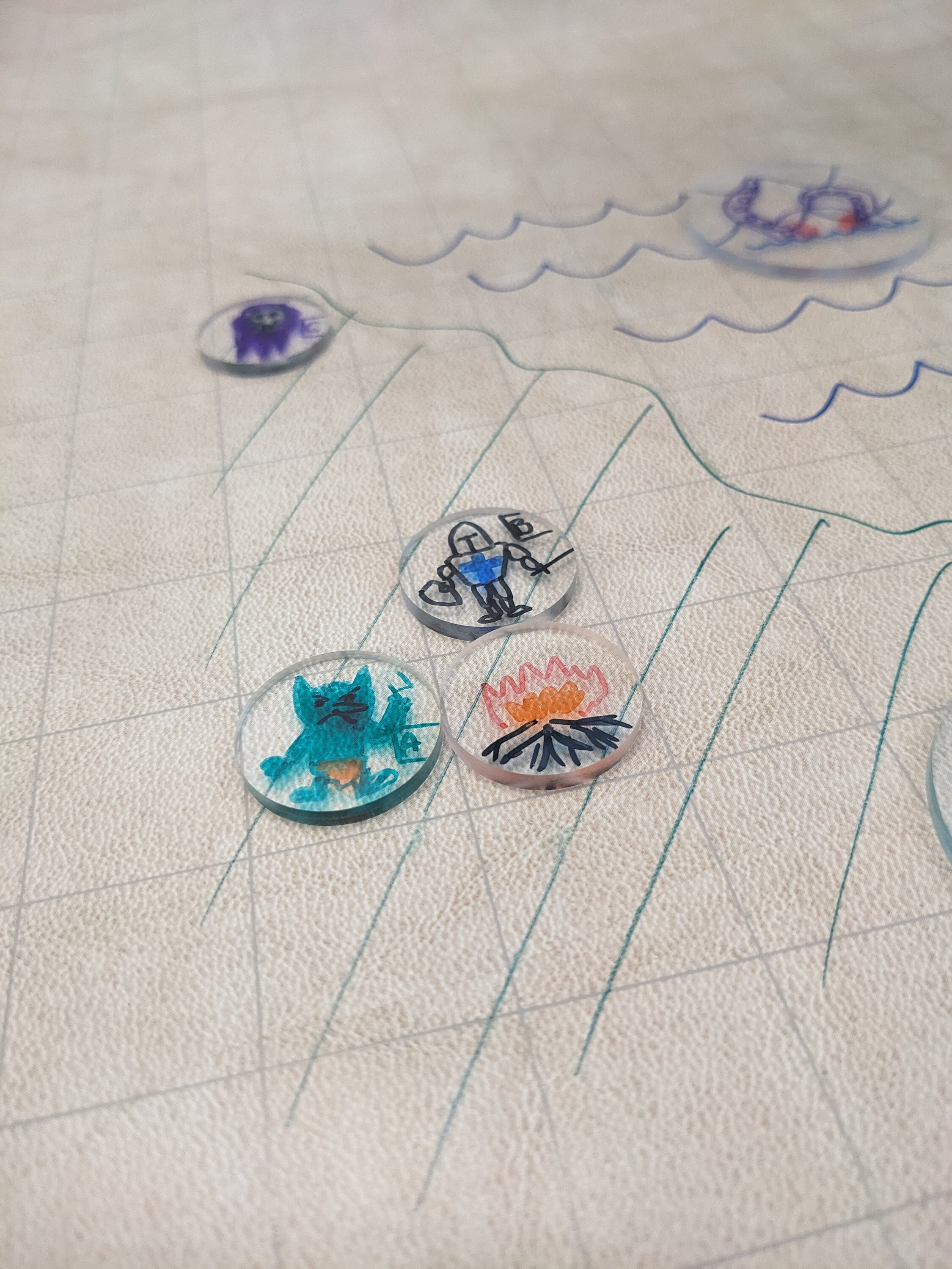 Dnd Monster/terrain Tokens Transparent Wet/dry Erase Safe 1 or 2 Inch ...