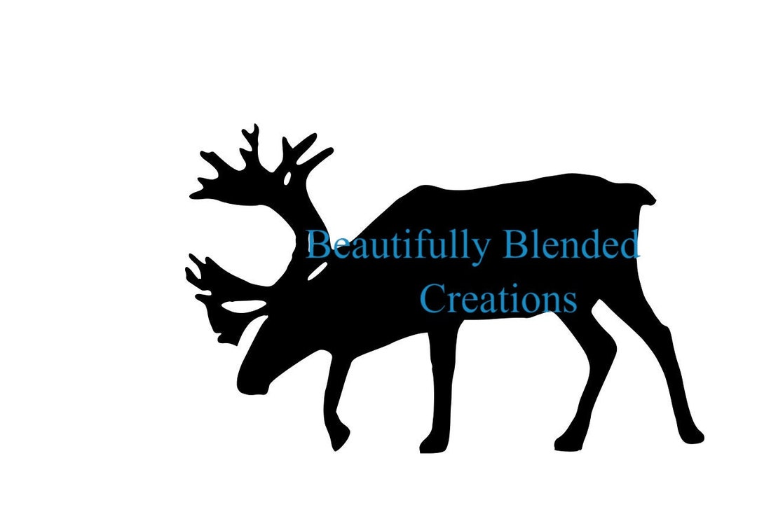 Grazing Caribou SVG - Etsy