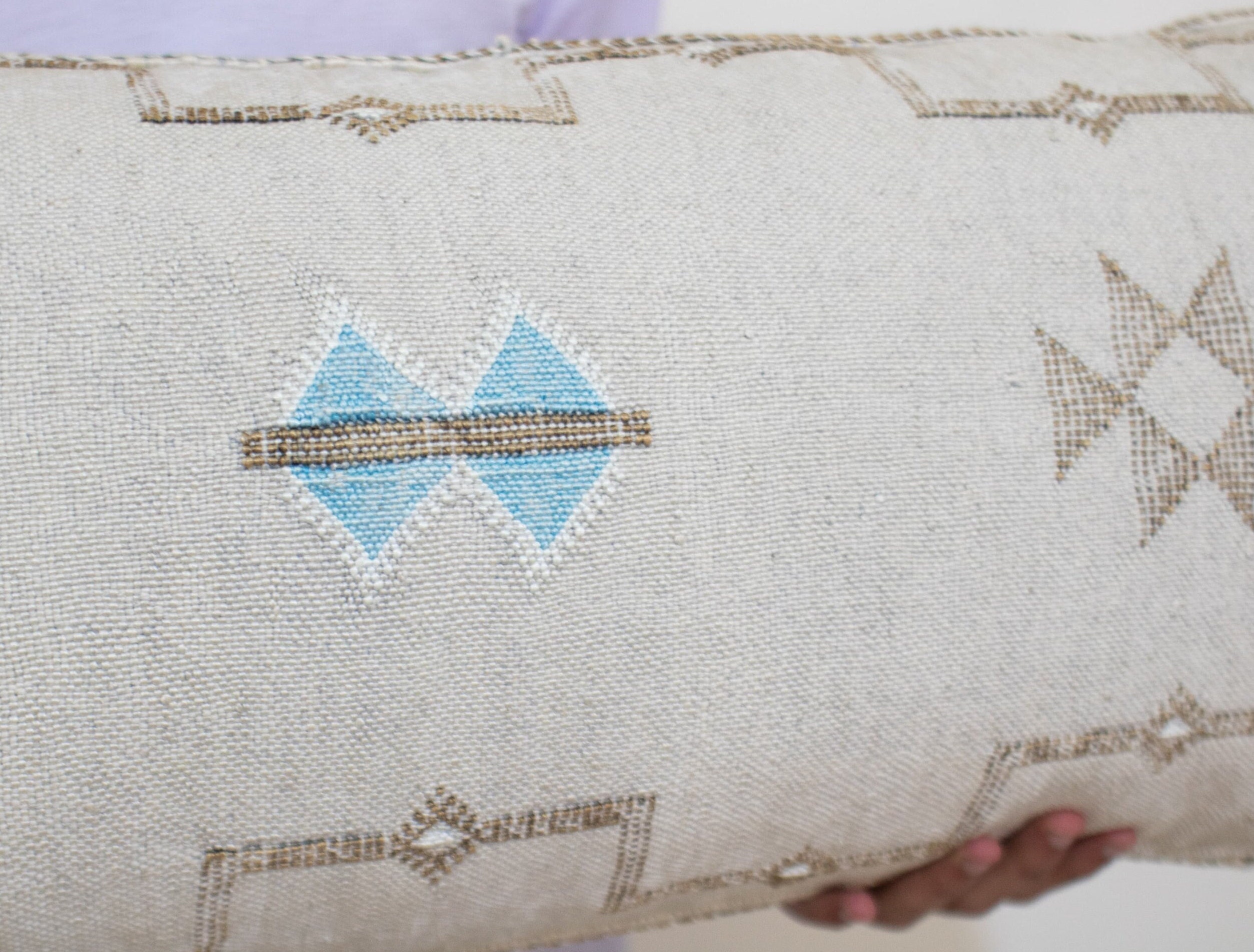 Cactus Silk Lumbar, Moroccan Cactus Silk Cushion, 14x36 Ethnic Lumbar ...